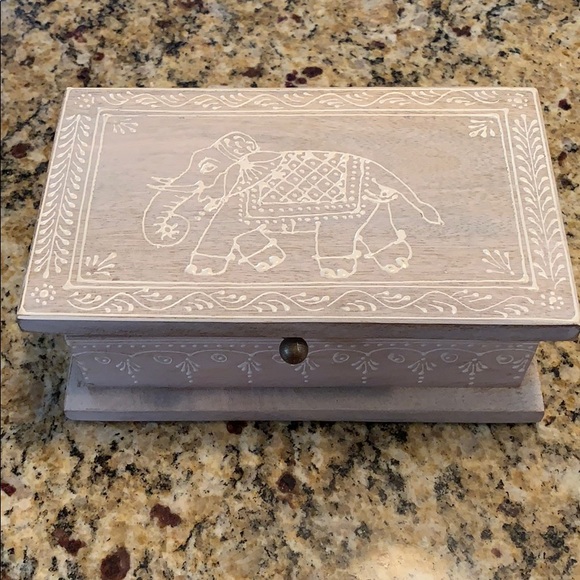 Accents | Handcrafted Wooden Elephant Box | Poshmark